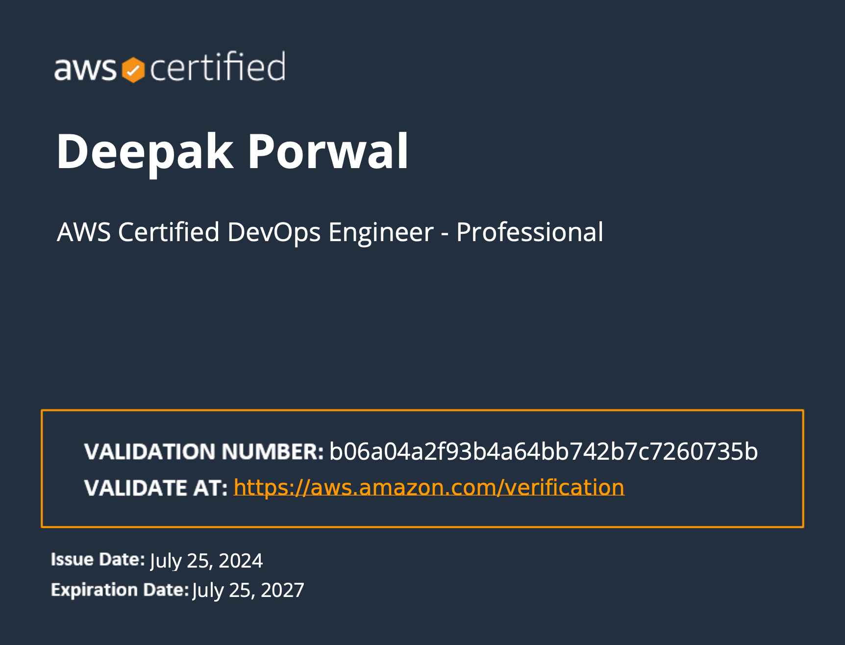 Deepak Porwal Portfolio